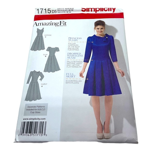 Simplicity | Other | Simplicity 715 Flattering Career Cocktail Dress ...